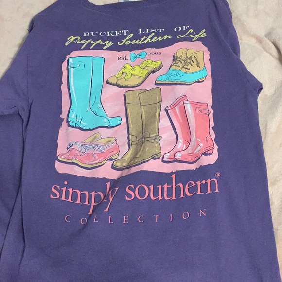 Simply Southern | Tops | Preppy Simply Southern Long Sleeve Tshirt ...